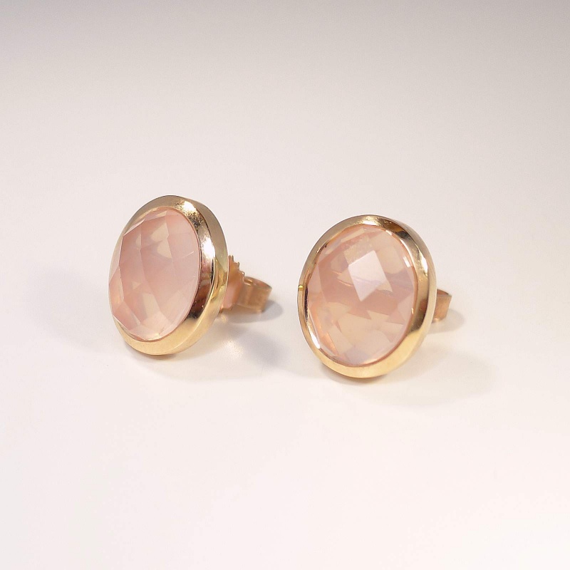 Ohrstecker Rosenquarz Rosegold 585, 703,80